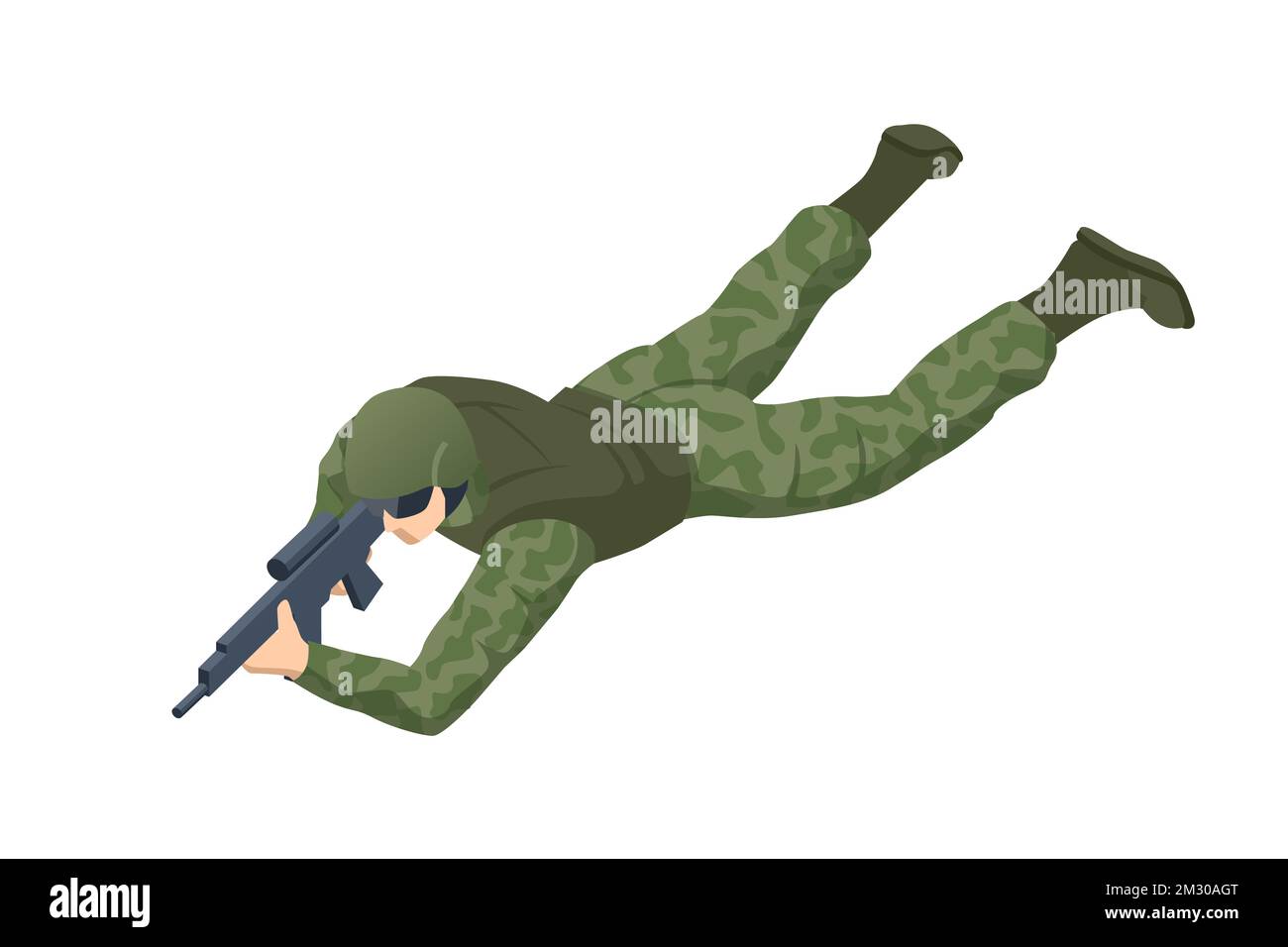 Isometric Special Forces Soldier Police, Swat Team Member. Army Soldier ...