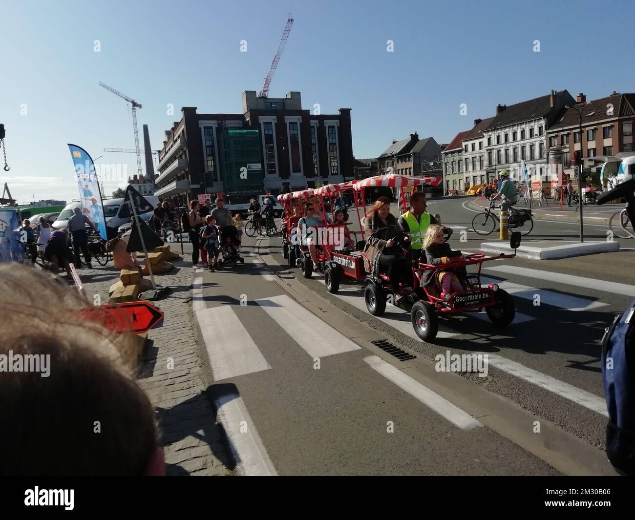 Illustration shows the Car Free Sunday in Ghent, . In several cities ...