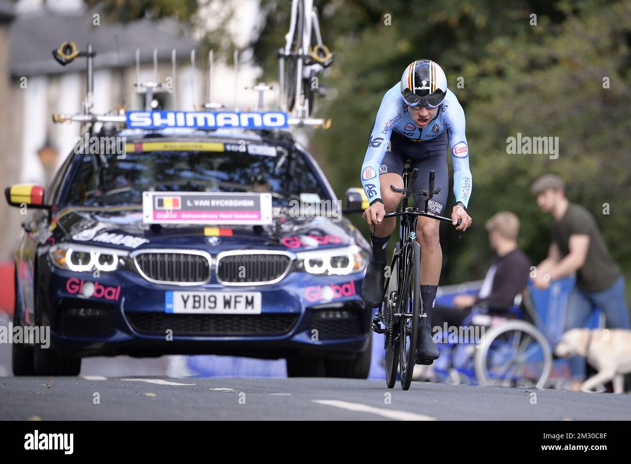 Belgian Lars Van Ryckeghem pictured in action during the Men Junior ...