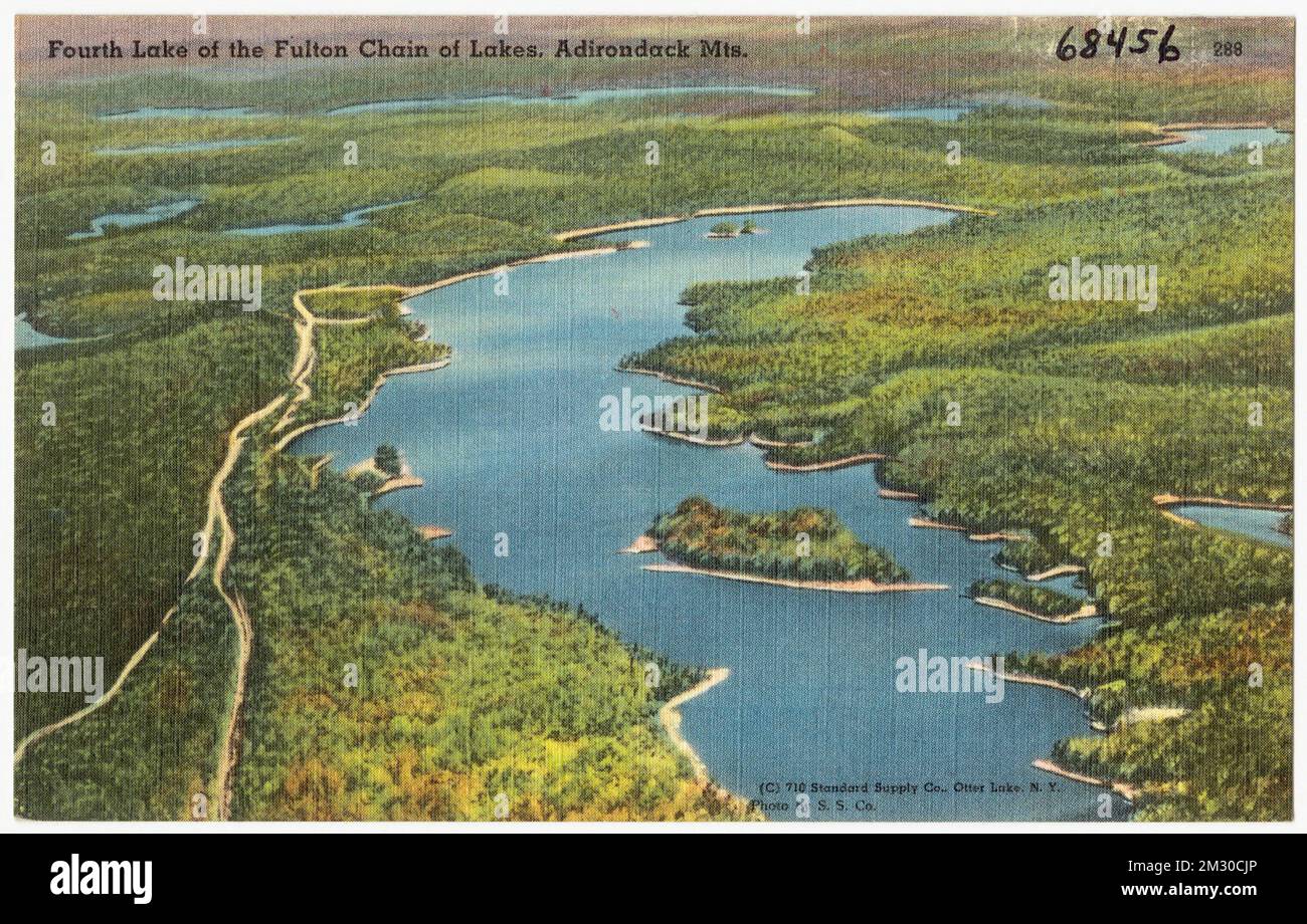 Fourth Lake of the Fulton Chain of Lakes, Adirondack Mts. , Lakes & ponds, Tichnor Brothers ...