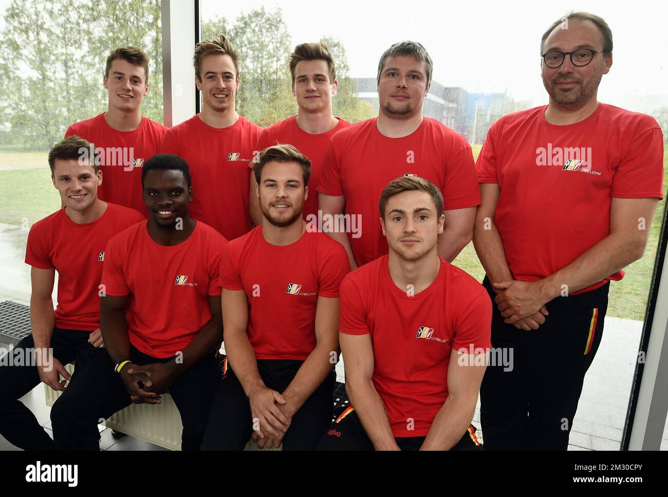 Belgian Men Gymnastics coach Gilles Gentges, Belgian gymnast Maxime ...