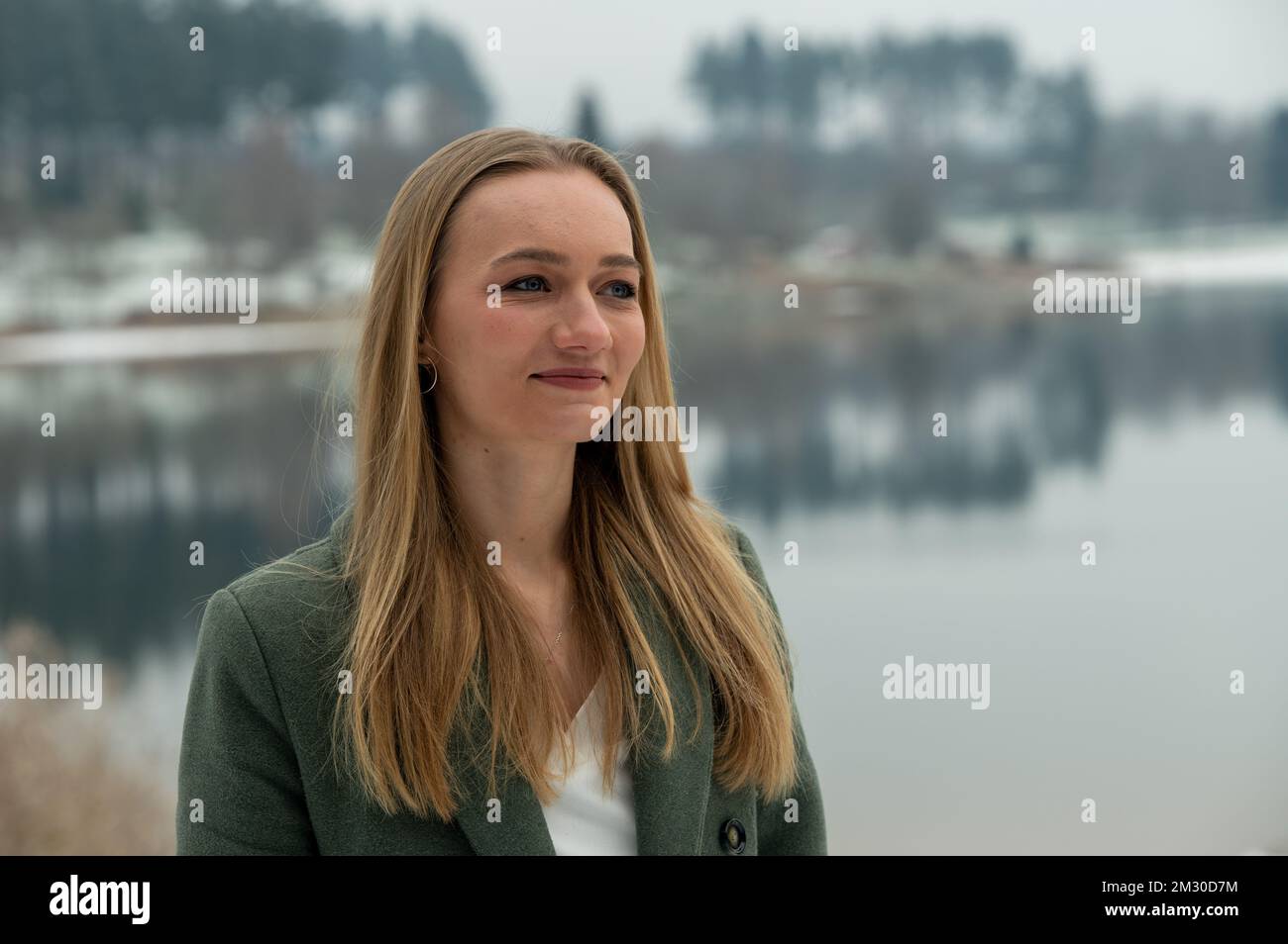 Losheim Am See, Germany. 14th Dec, 2022. Emily Vontz (SPD) leaves at ...