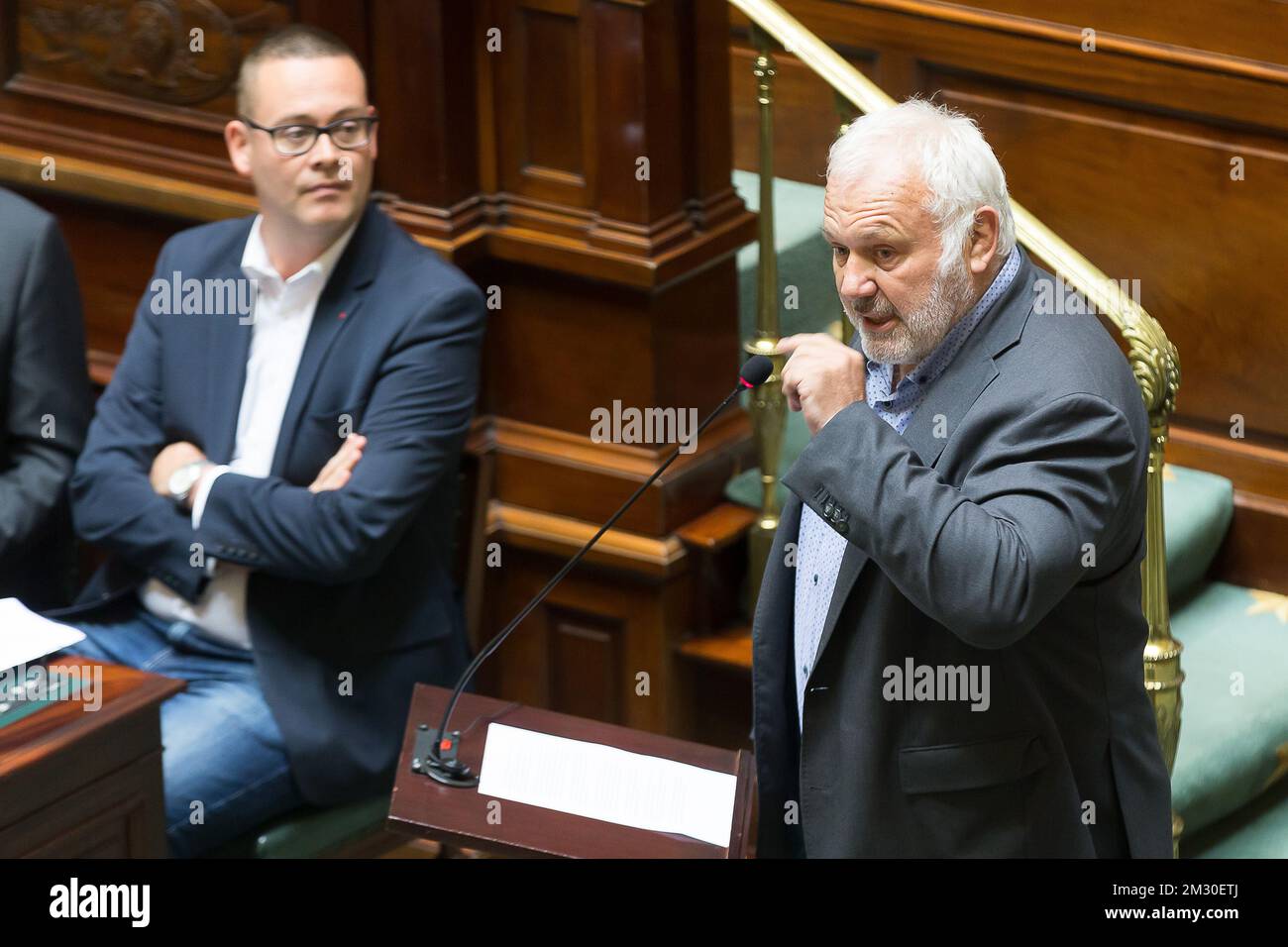 PVDA/PTB's Raoul Hedebouw and Independent Jean-Marie Dedecker pictured ...