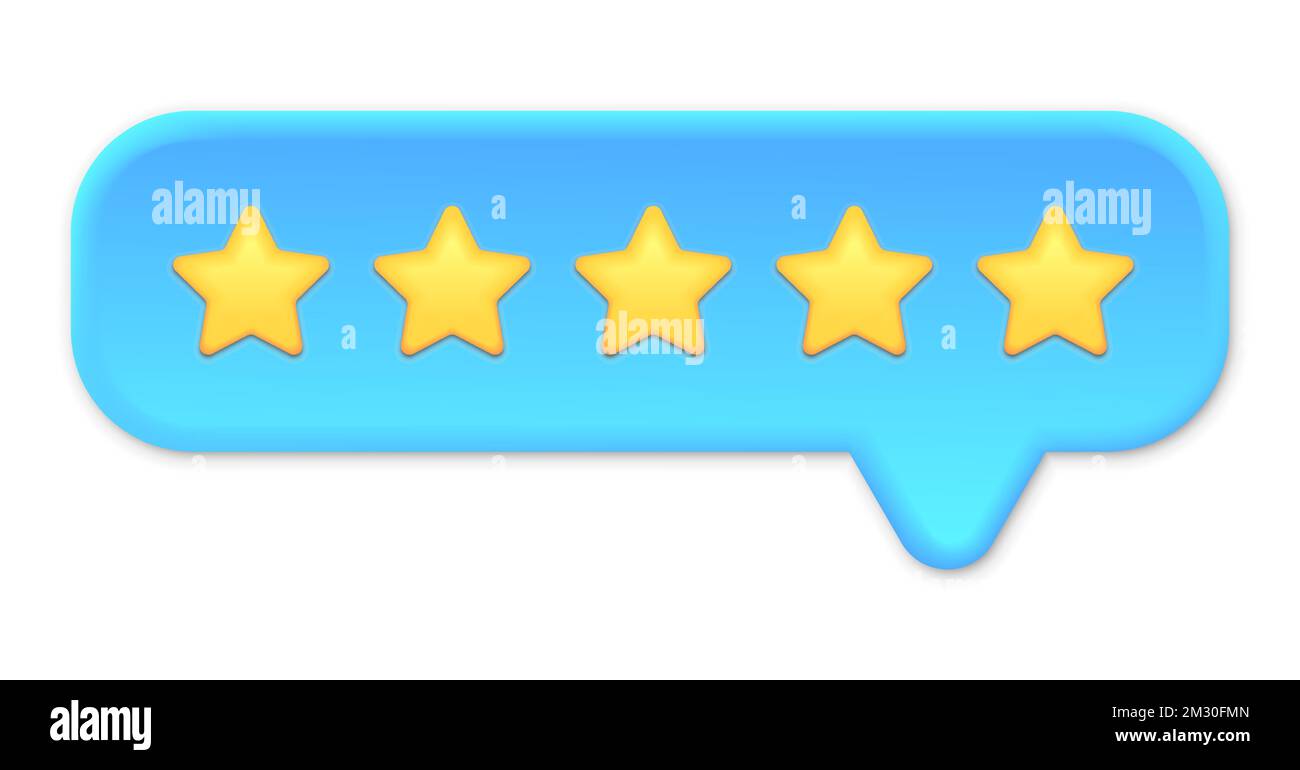 Five Star Feedback. Vector customer review concepts. Reviews stars with ...