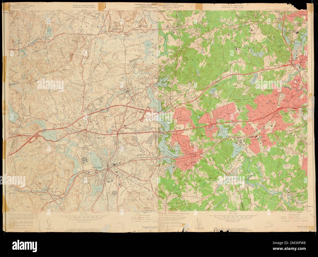 Framingham and Natick quadrangles, Massachusetts : 7.5 minute series ...