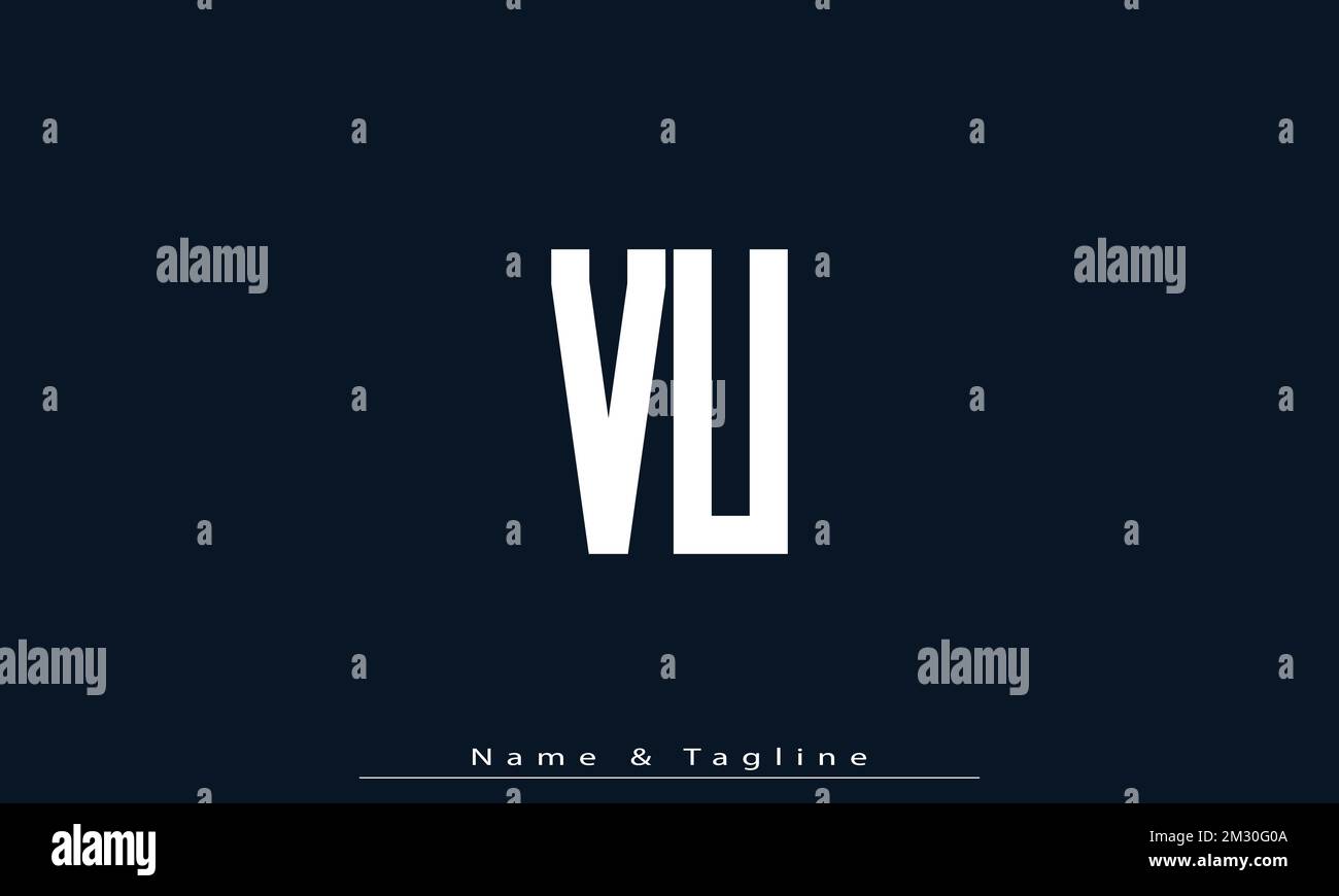 Alphabet letters Initials Monogram logo VU , UV Stock Vector Image ...