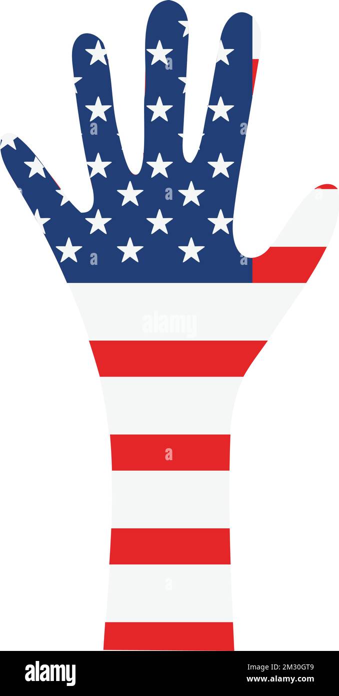 US flag in hand Stock Vector Image & Art - Alamy