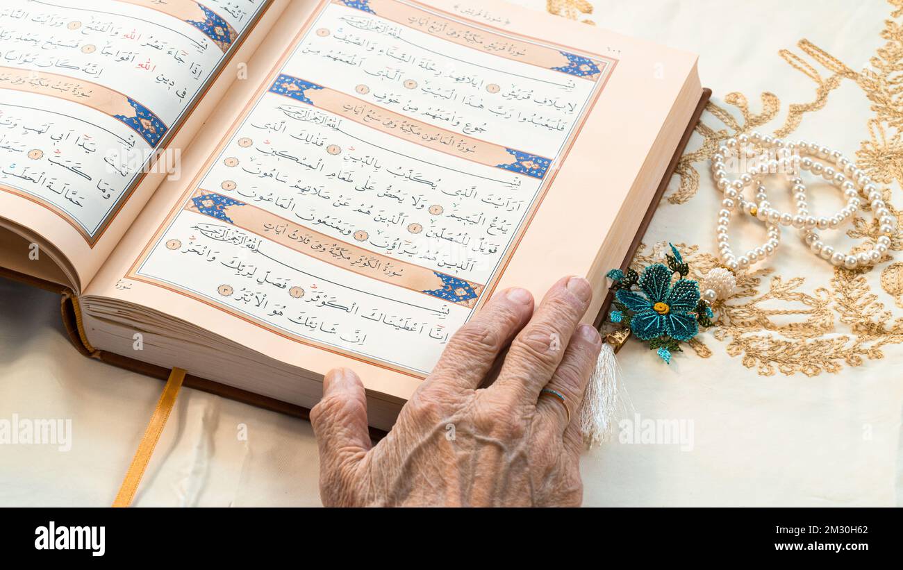 The Holy Quran. Holy book Quran. Islamic background Stock Photo - Alamy