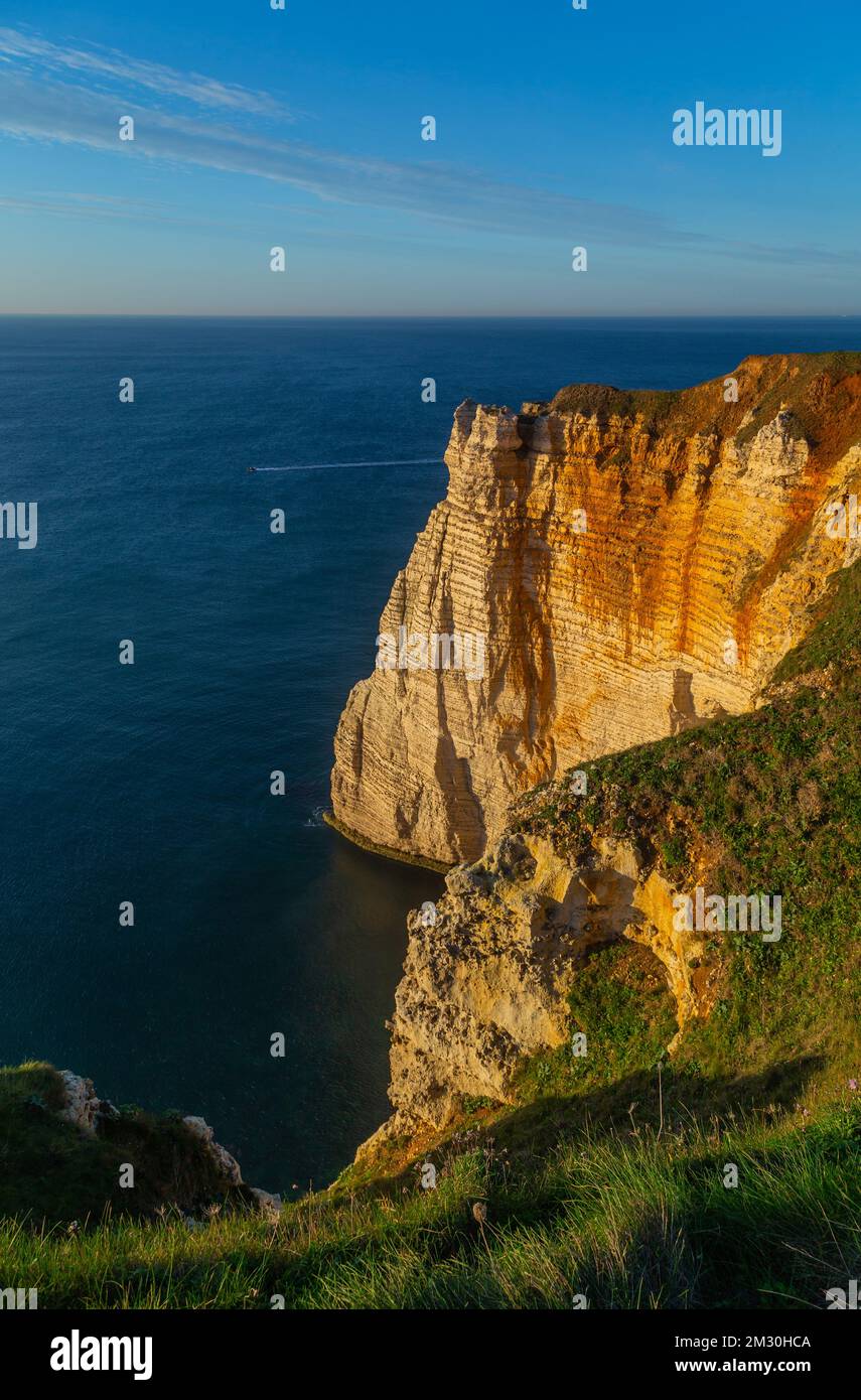 Limestone cliffs at Etretat, Coast of Normandy, France Stock Photo - Alamy