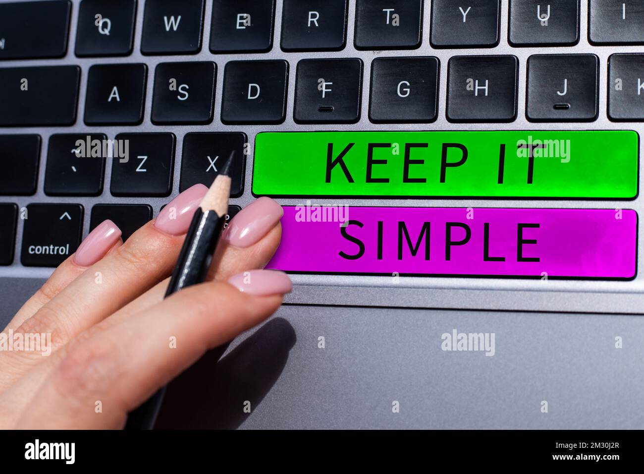Text caption presenting Keep It Simple. Business approach Easy to toss ...
