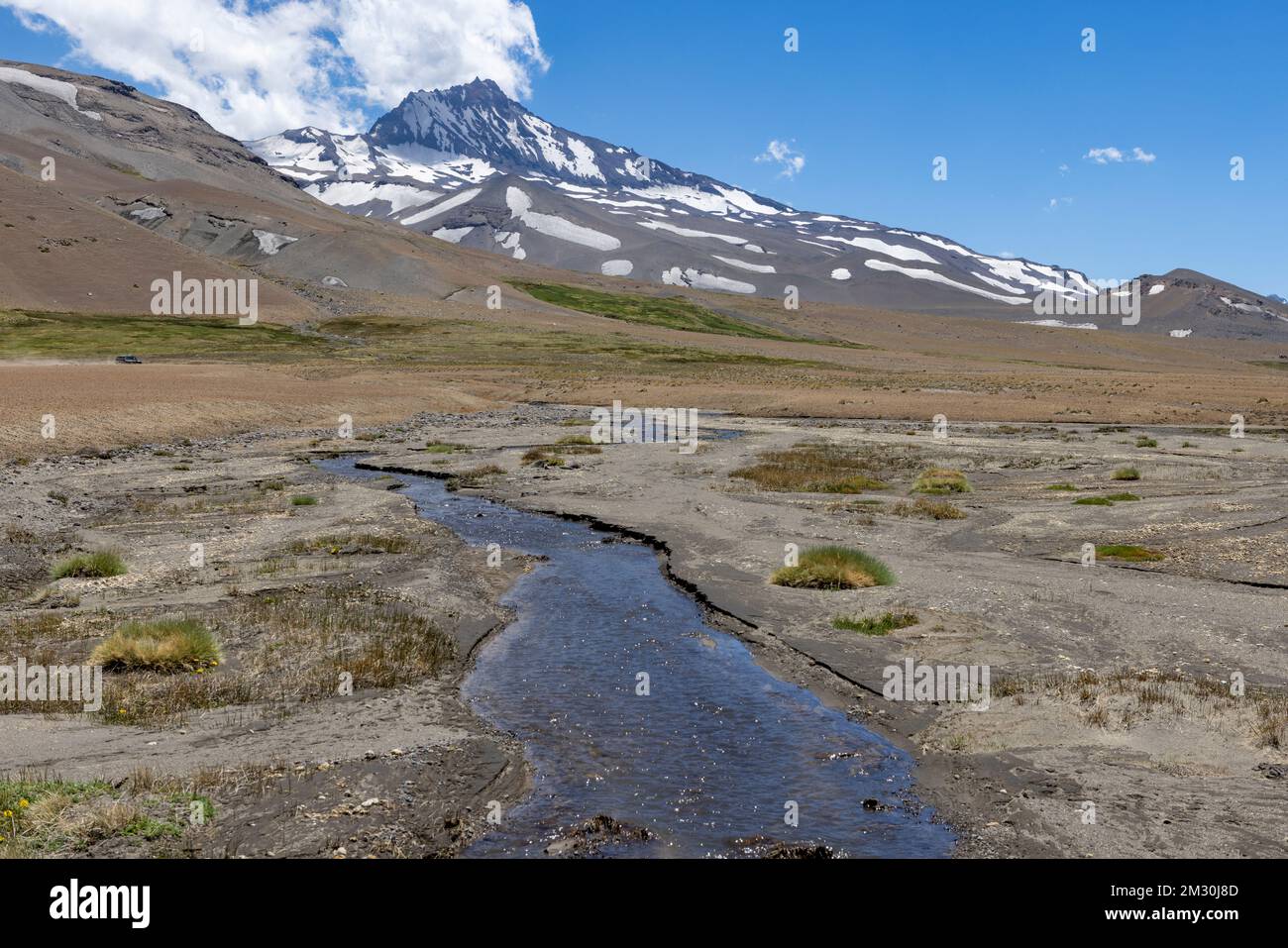 Volcano Planchón-Peteroa and landscape at Paso Vergara - crossing the ...
