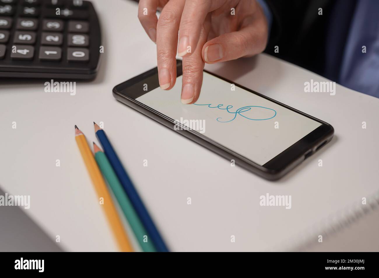 Electronic signature concept smart signs hi-res stock photography and ...