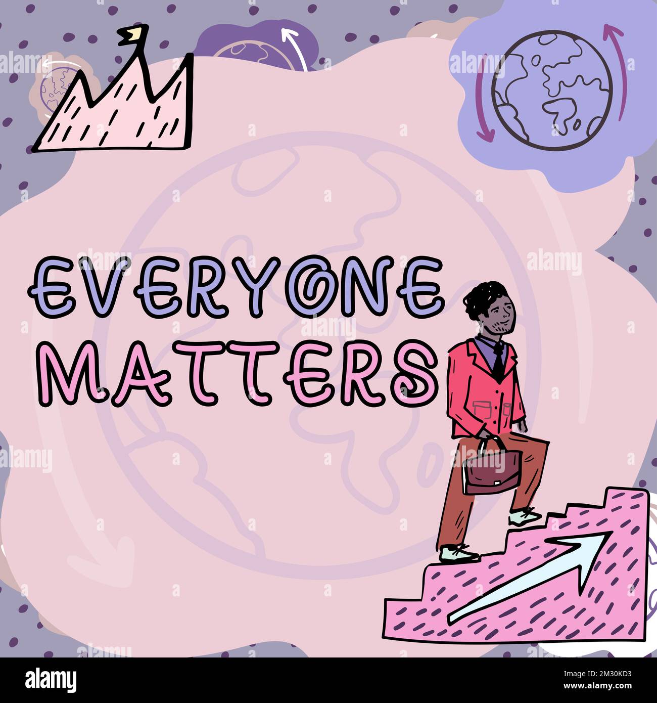 Hand writing sign Everyone Matters. Business showcase all the people ...