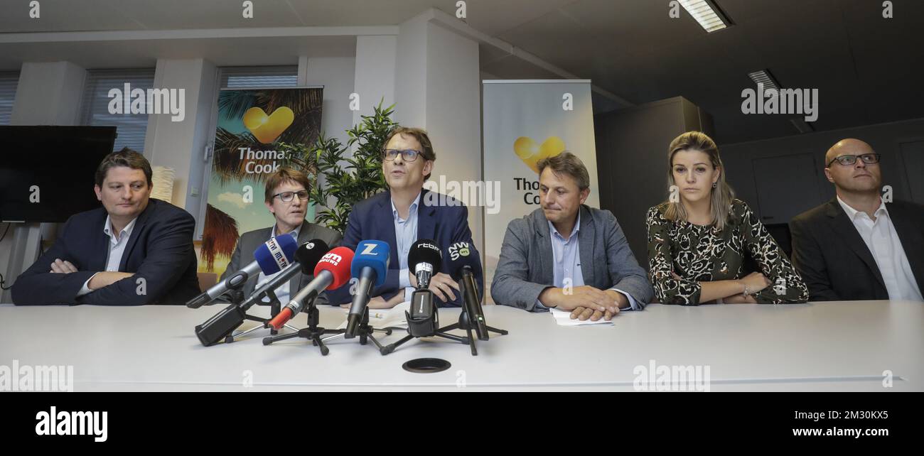 Thomas Cook CEO Jan Dekeyser pictured during a press conferecne at the ...