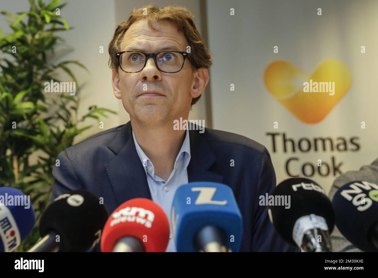 Thomas Cook CEO Jan Dekeyser pictured during a press conferecne at the ...