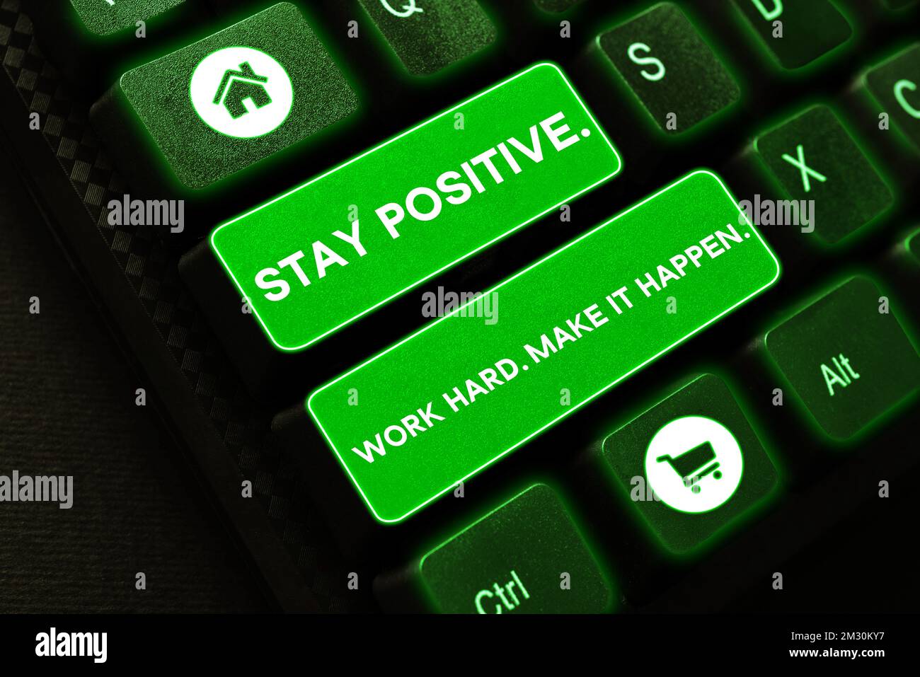 Writing displaying text Stay Positive. Work Hard. Make It Happen.. Word ...