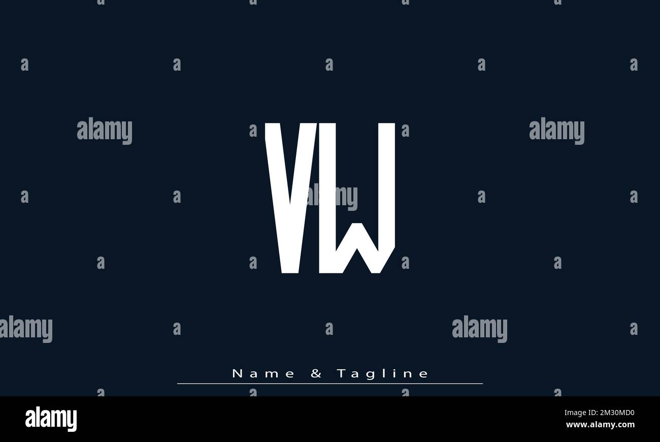 Alphabet letters Initials Monogram logo VW , WV Stock Vector Image ...