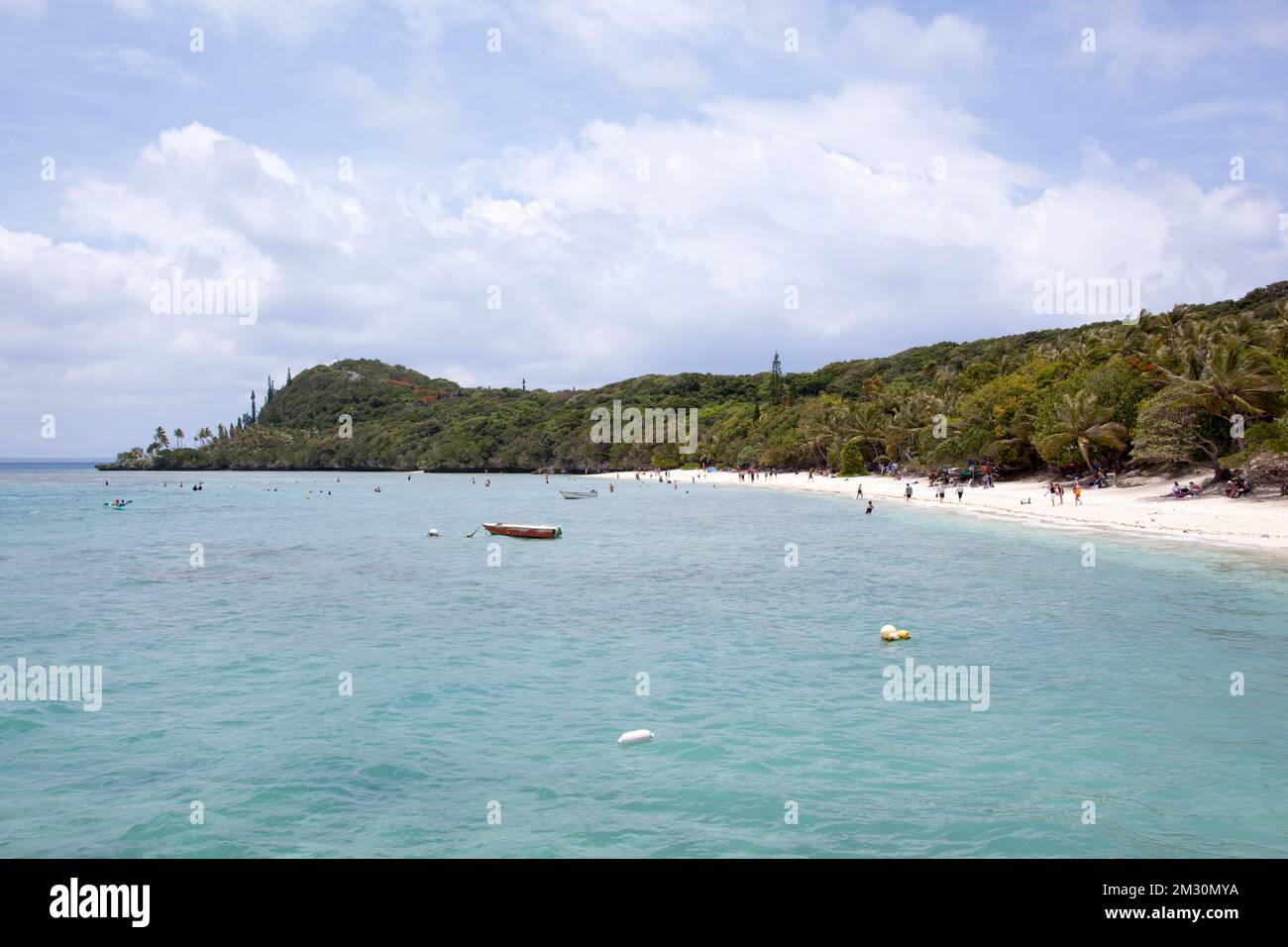 The scenic view of a tourist beach in Easo village on Lifou island (New ...