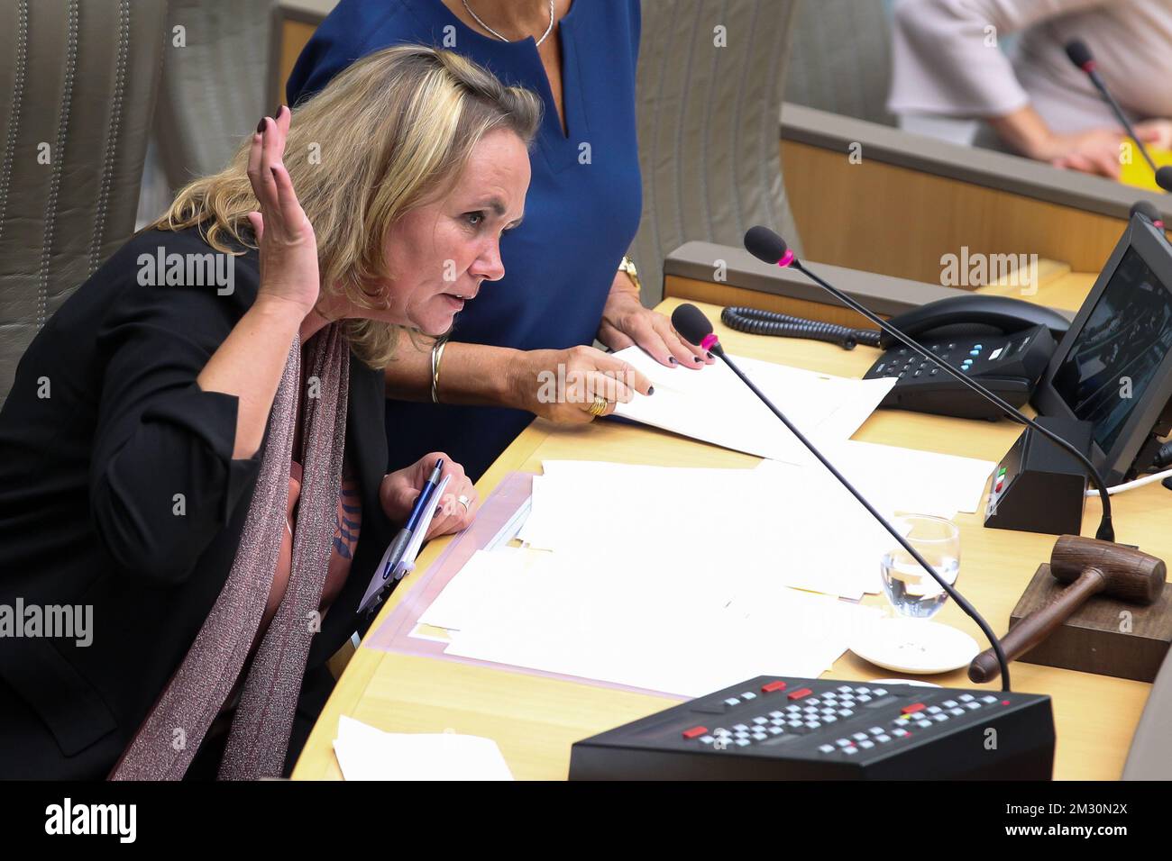 New Flemish parliament chairwoman Liesbeth Homans pictured during a ...
