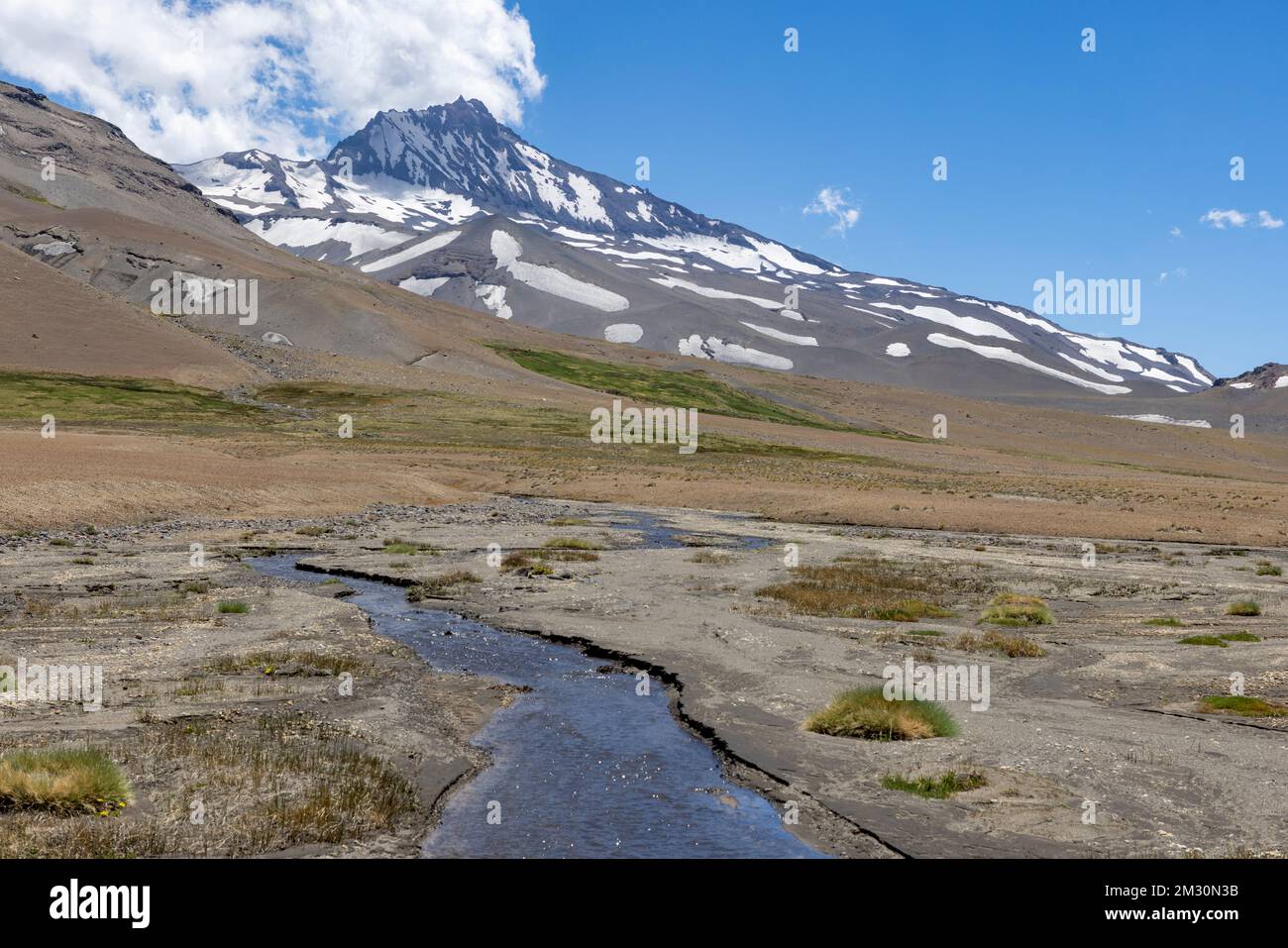 Volcano Planchón-Peteroa and landscape at Paso Vergara - crossing the ...