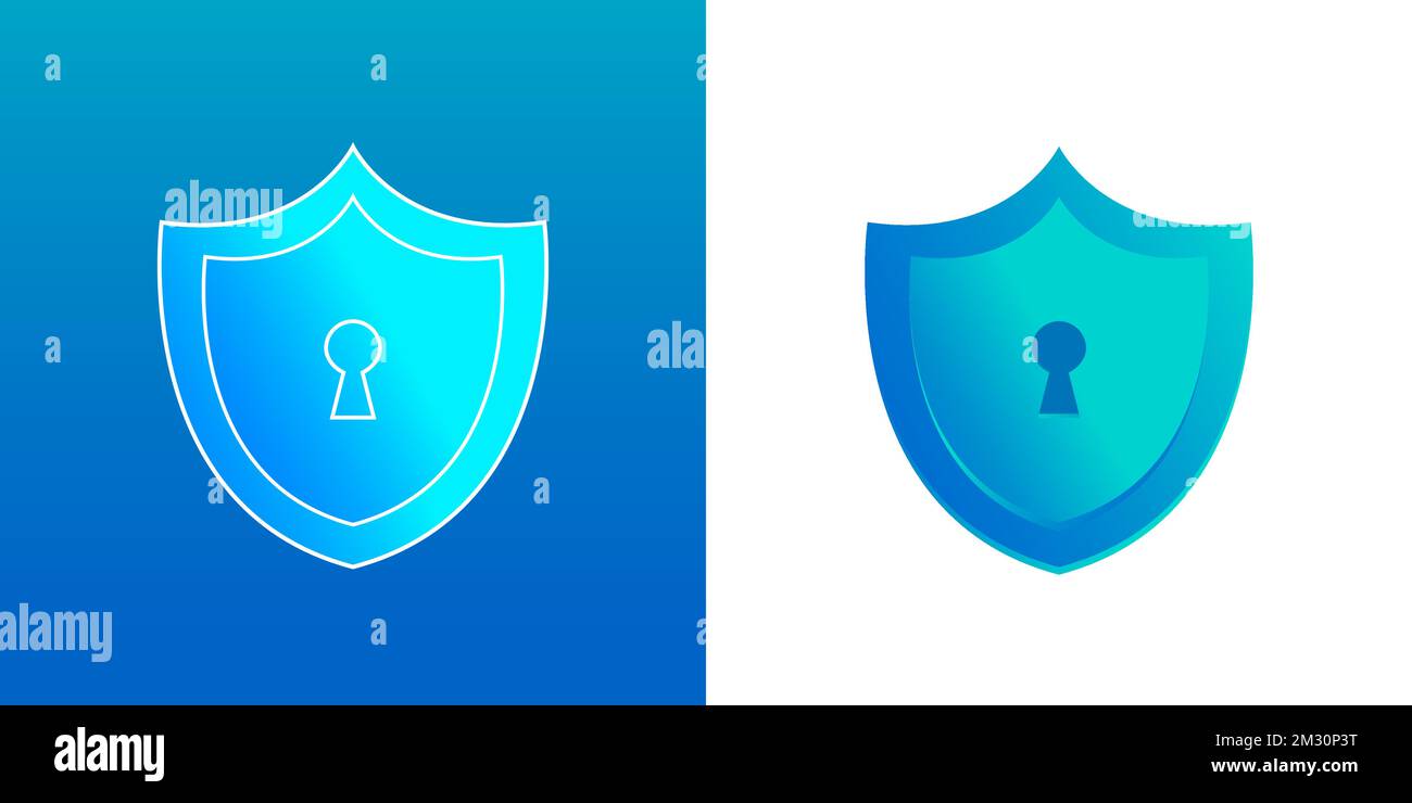 Shield Security Emblem Gradient Logo Colorful Icon Vector Illustration ...