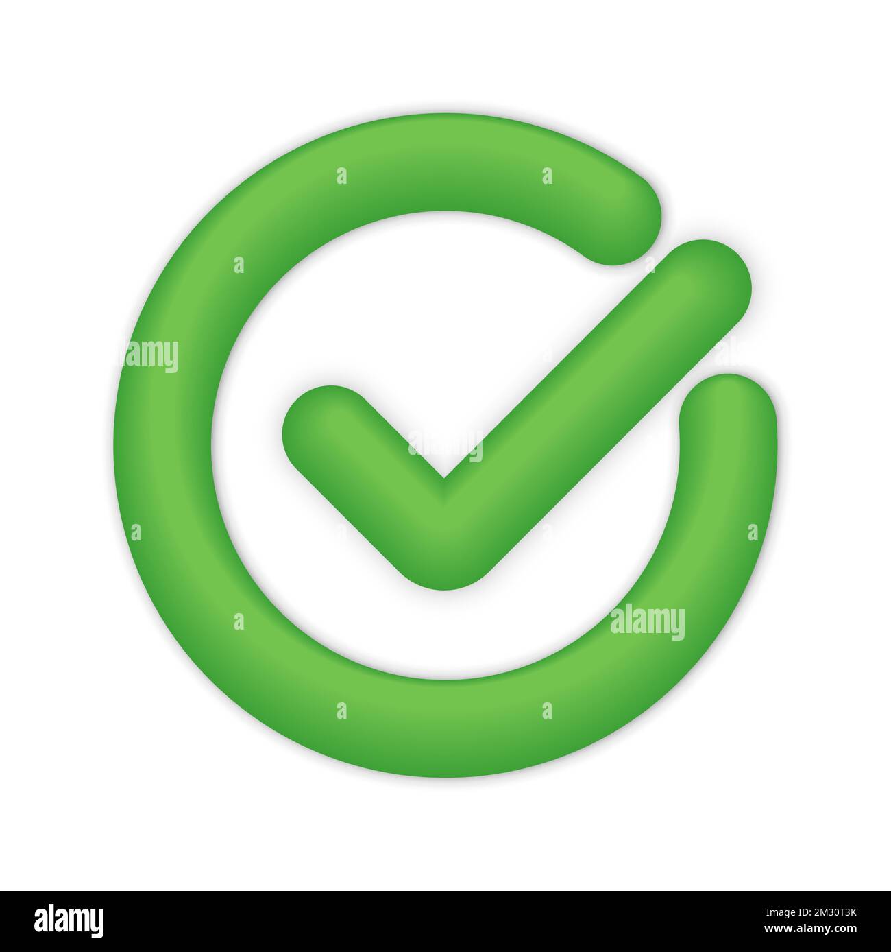 Check icon 3d, sign ok color green. Vector illustration eps 10 Stock ...