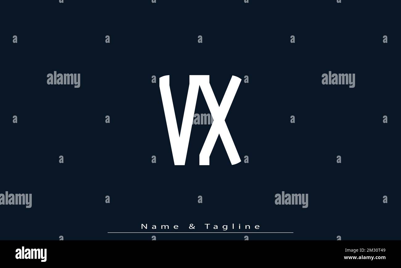 Alphabet letters Initials Monogram logo VX , XV Stock Vector Image ...