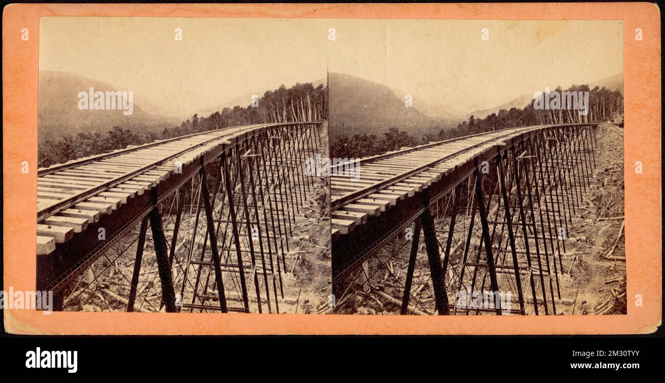 Frankenstein Trestle, N.H. , Railroad bridges, Railroad tracks ...