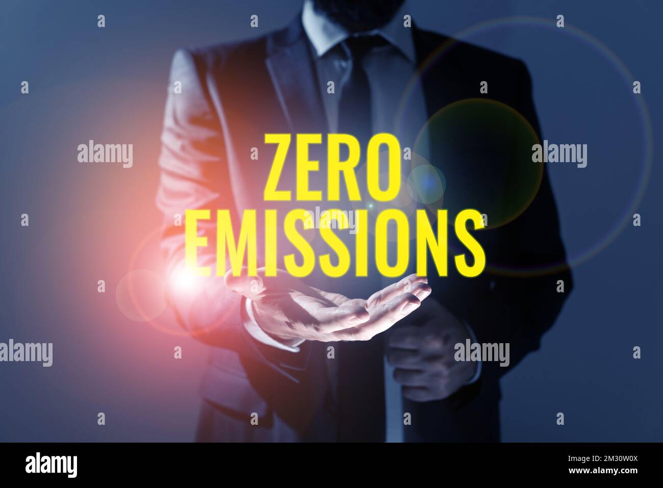 Hand writing sign Zero Emissions. Business showcase emits no waste ...