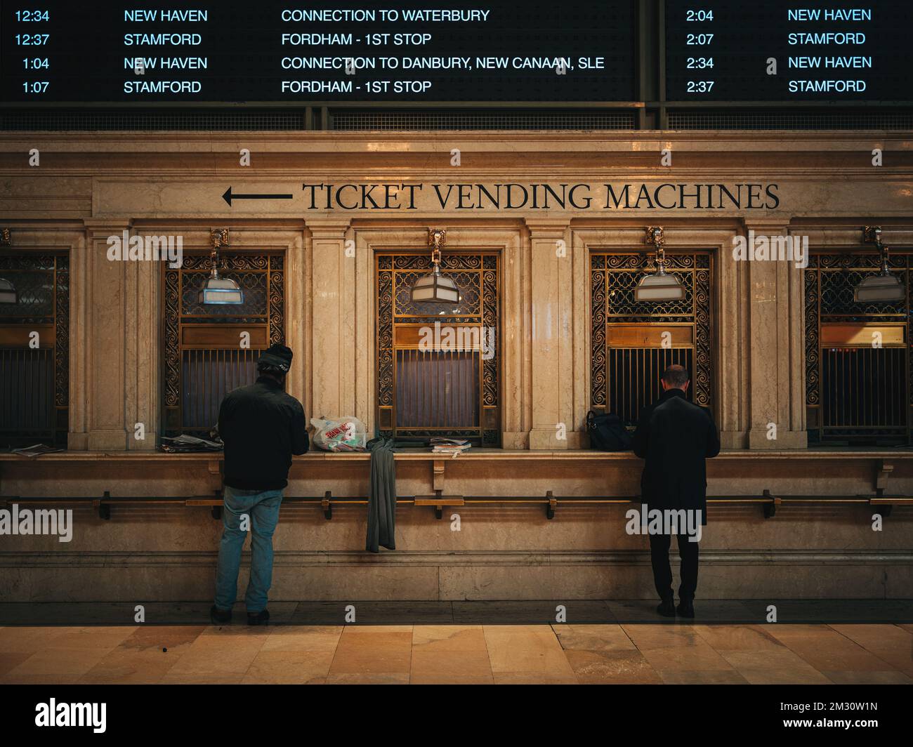 Ticket vending machines sign at Grand Central Terminal, Manhattan, New ...