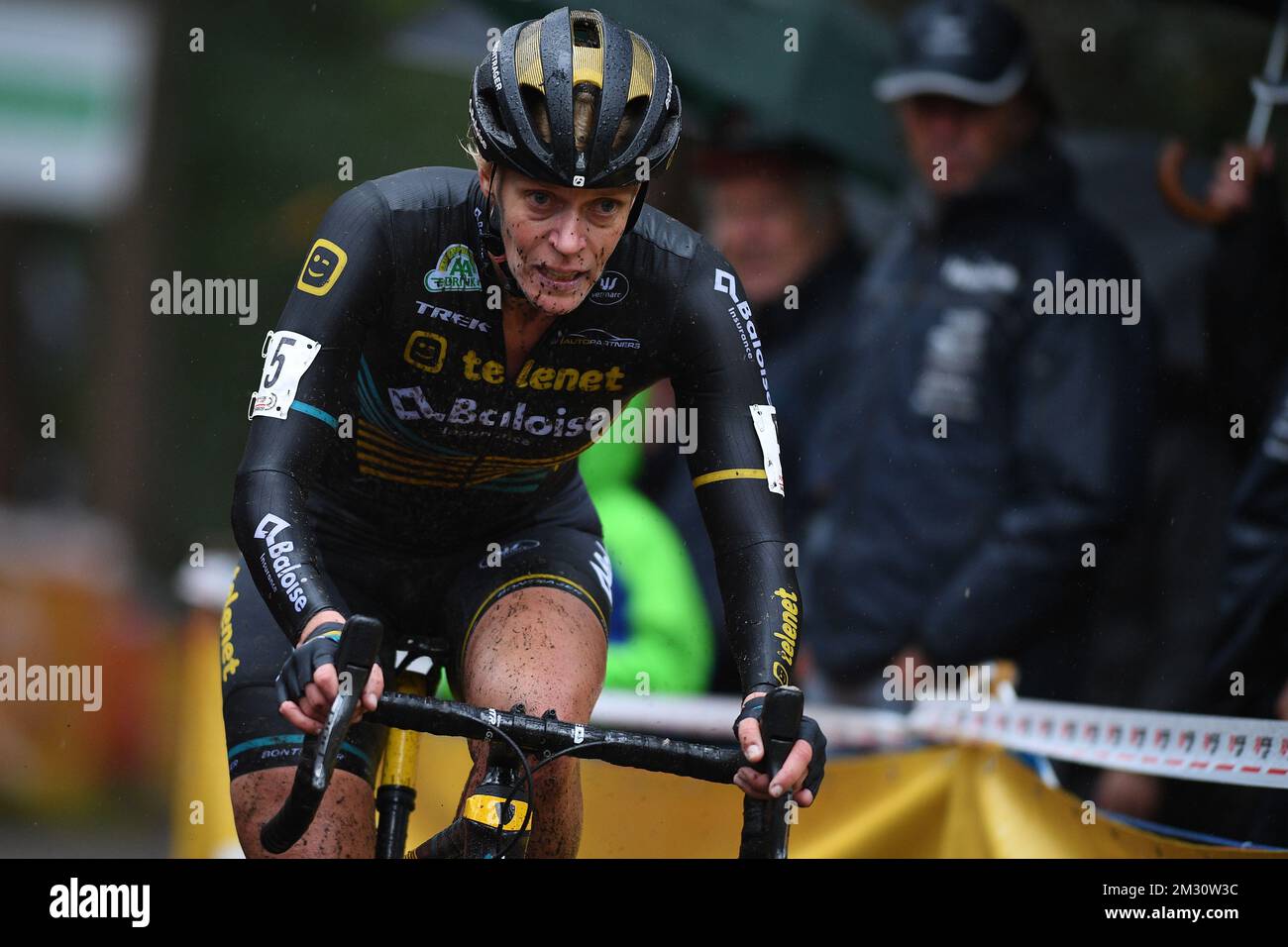 Belgian Ellen Van Loy pictured in action during the women's elite race ...