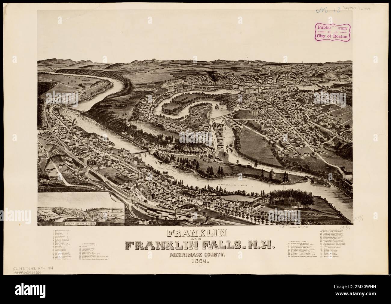 Franklin and Franklin Falls, N.H : Merrimack County, 1884 , Franklin N ...