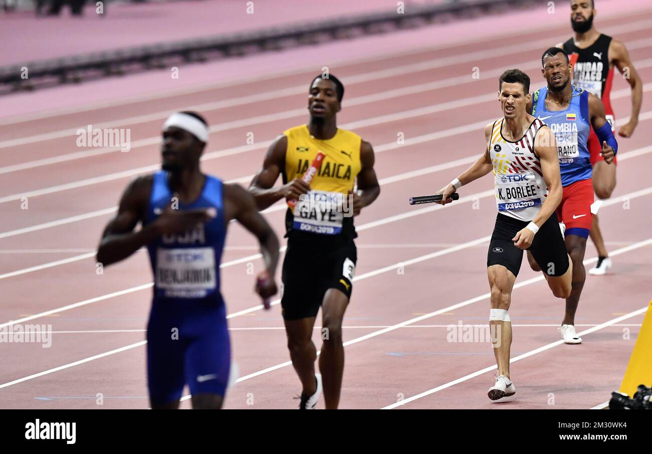 Belgian Kevin Borlee finishes third after US and Jamaican teams at the ...