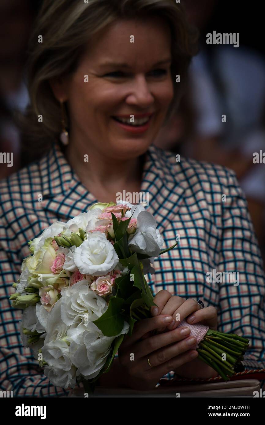 Queen Mathilde of Belgium pictured during a royal visit to the ...