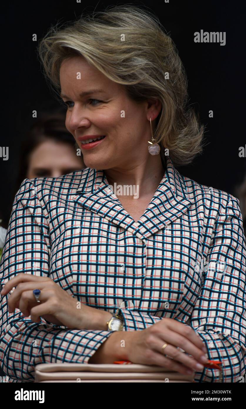 Queen Mathilde of Belgium pictured during a royal visit to the ...