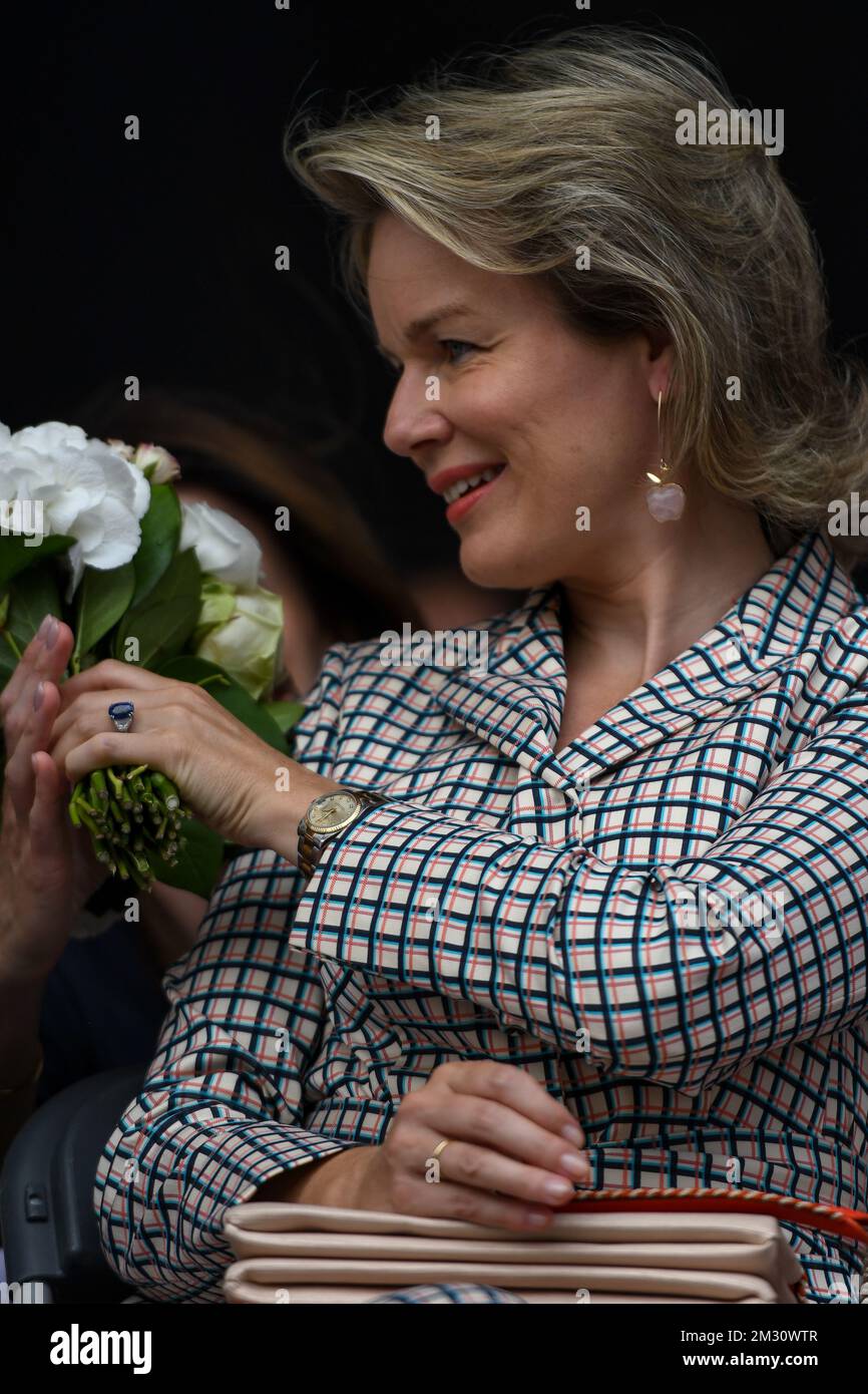 Queen Mathilde of Belgium pictured during a royal visit to the ...