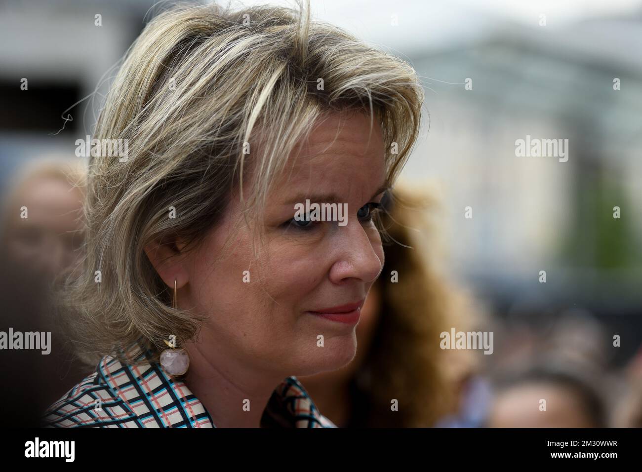 Queen Mathilde of Belgium pictured during a royal visit to the ...