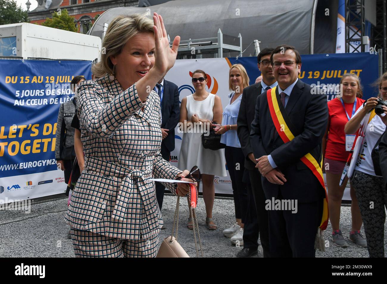 Queen Mathilde of Belgium pictured during a royal visit to the ...