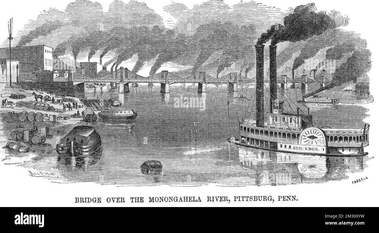 A river scene: Monongahela River Stock Photo - Alamy