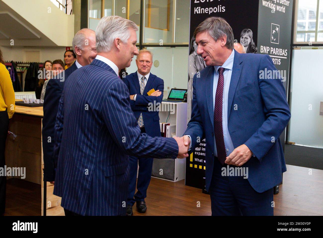 King Philippe - Filip of Belgium and Flemish Minister President Jan Jambon pictured at the award ...