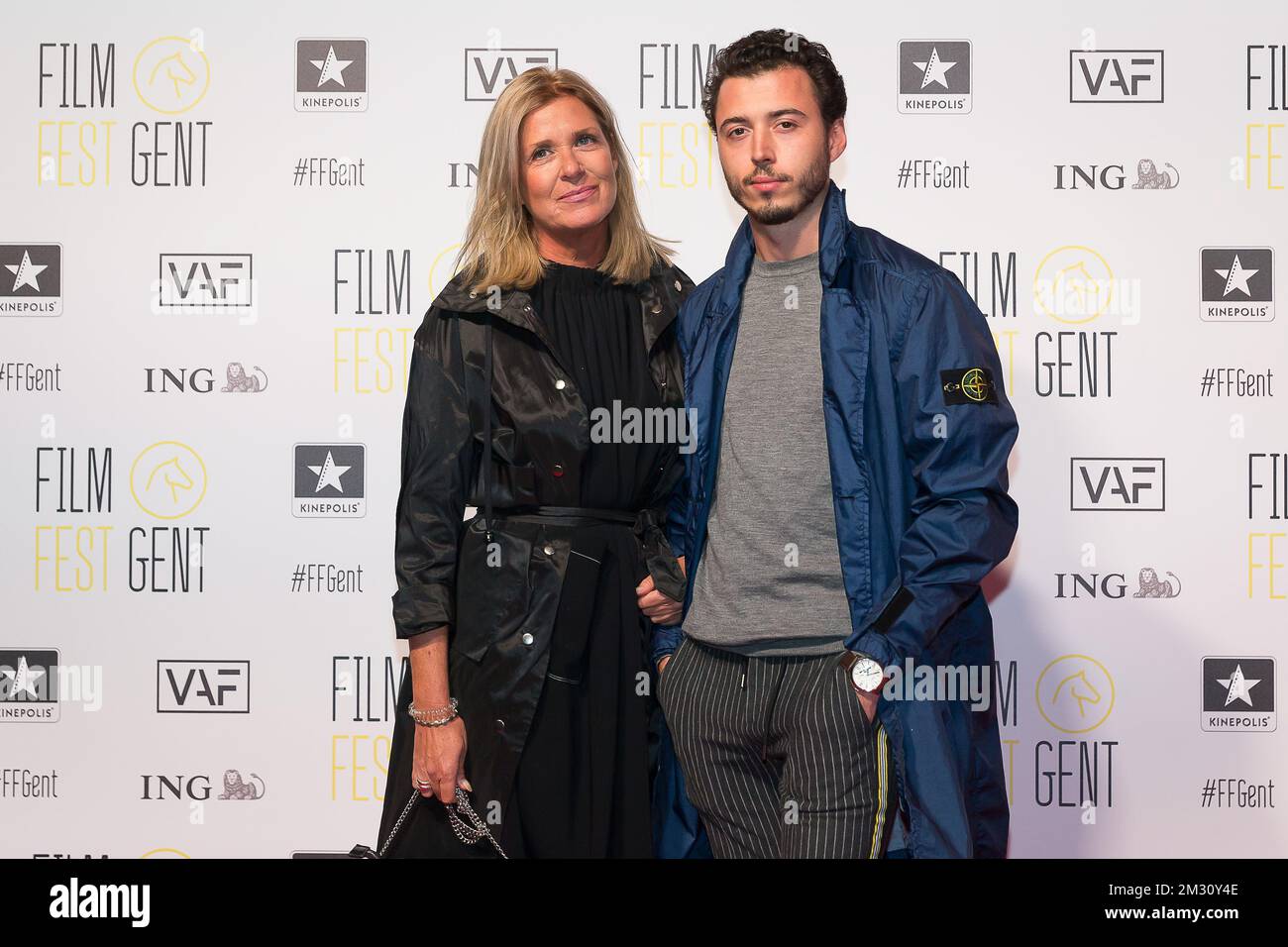 actress Barbara Sarafian and son Julian Sarafian pictured during the ...
