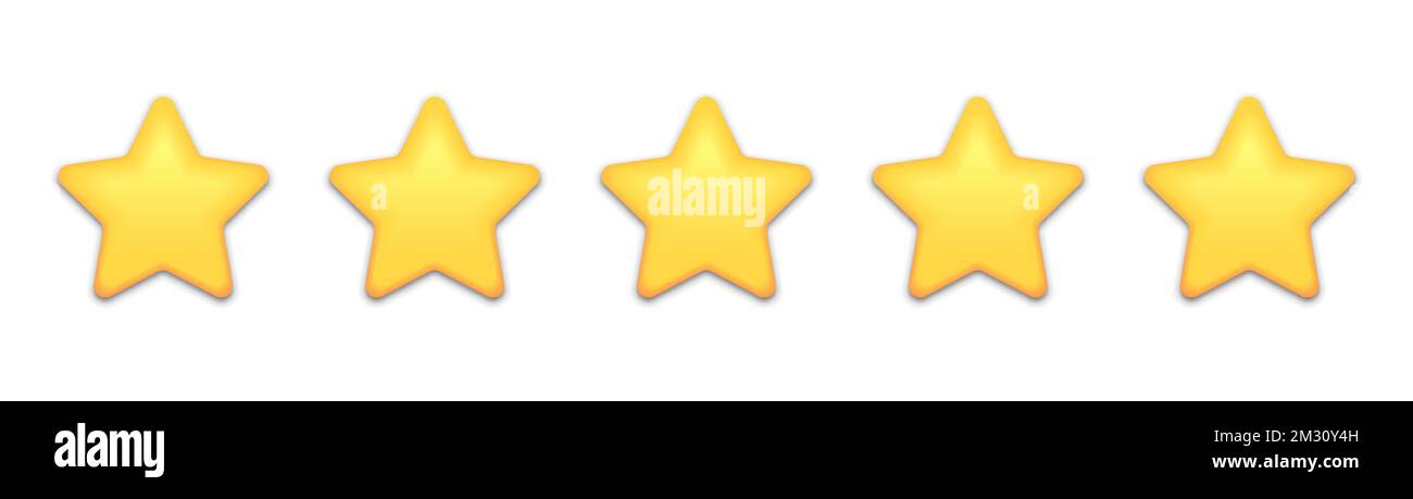 Five Star Feedback. Vector customer review concepts. Reviews stars with ...