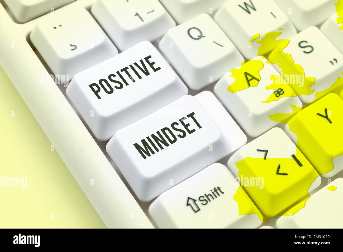 Text caption presenting Positive Mindset. Business idea mental and ...