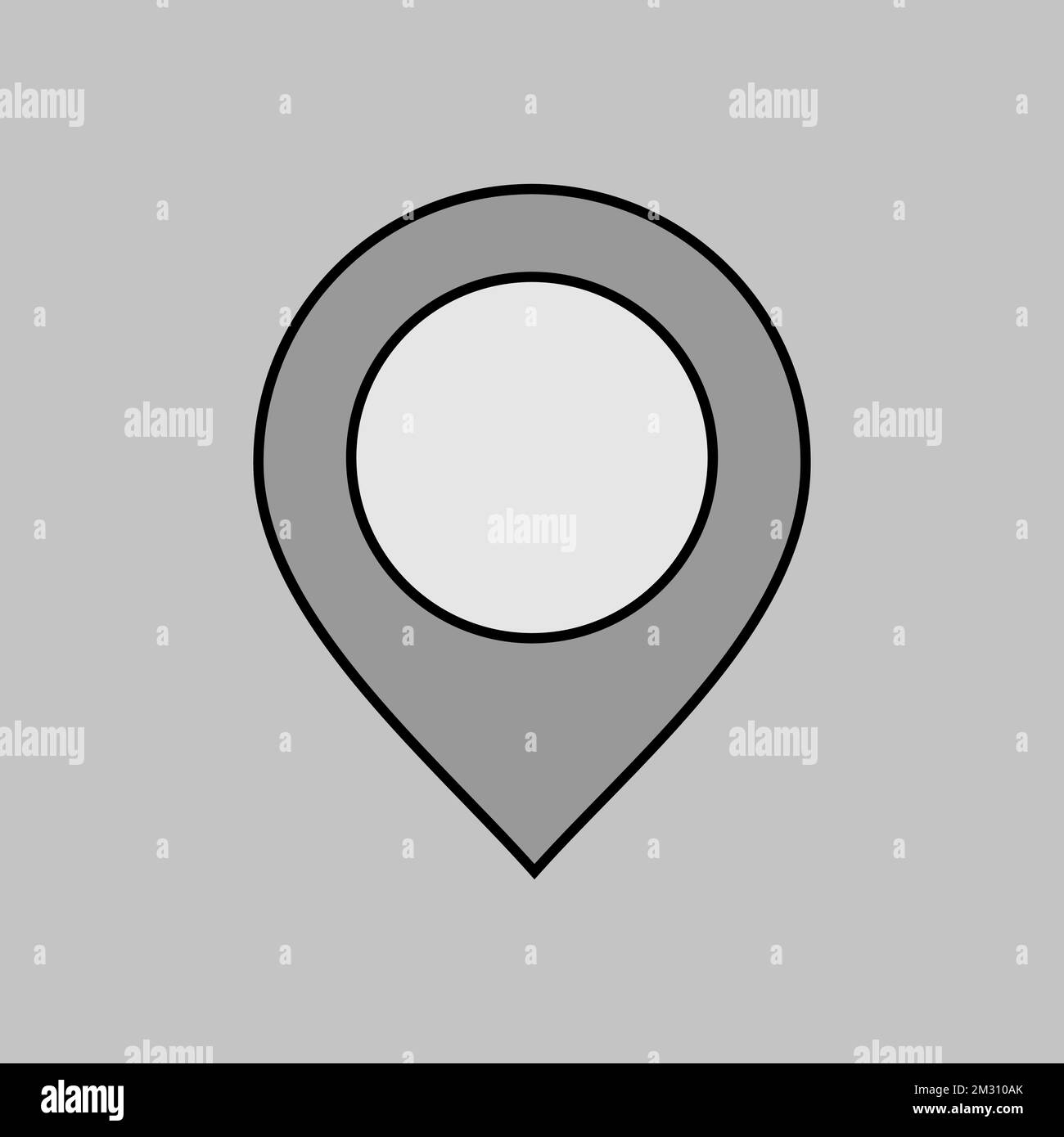 Pin map vector grayscale icon. Map pointer. Map markers. E-commerce ...