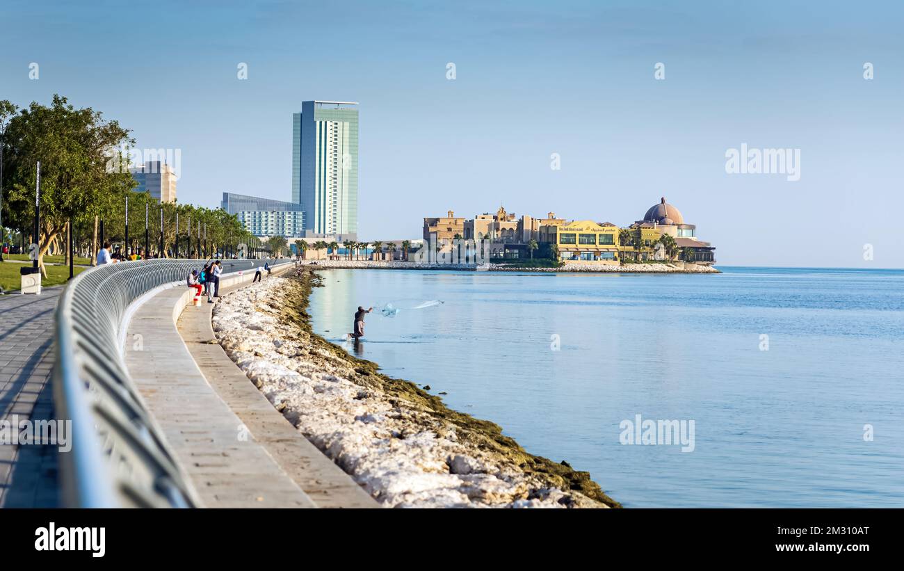 Al khobar Corniche Morning view. City Khobar, Saudi Arabia Stock Photo ...