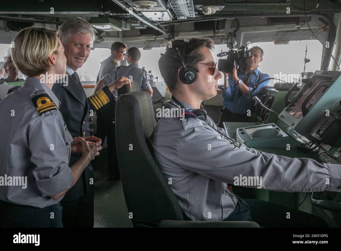 King Philippe - Filip of Belgium (2L) pictured during a visit to the ...