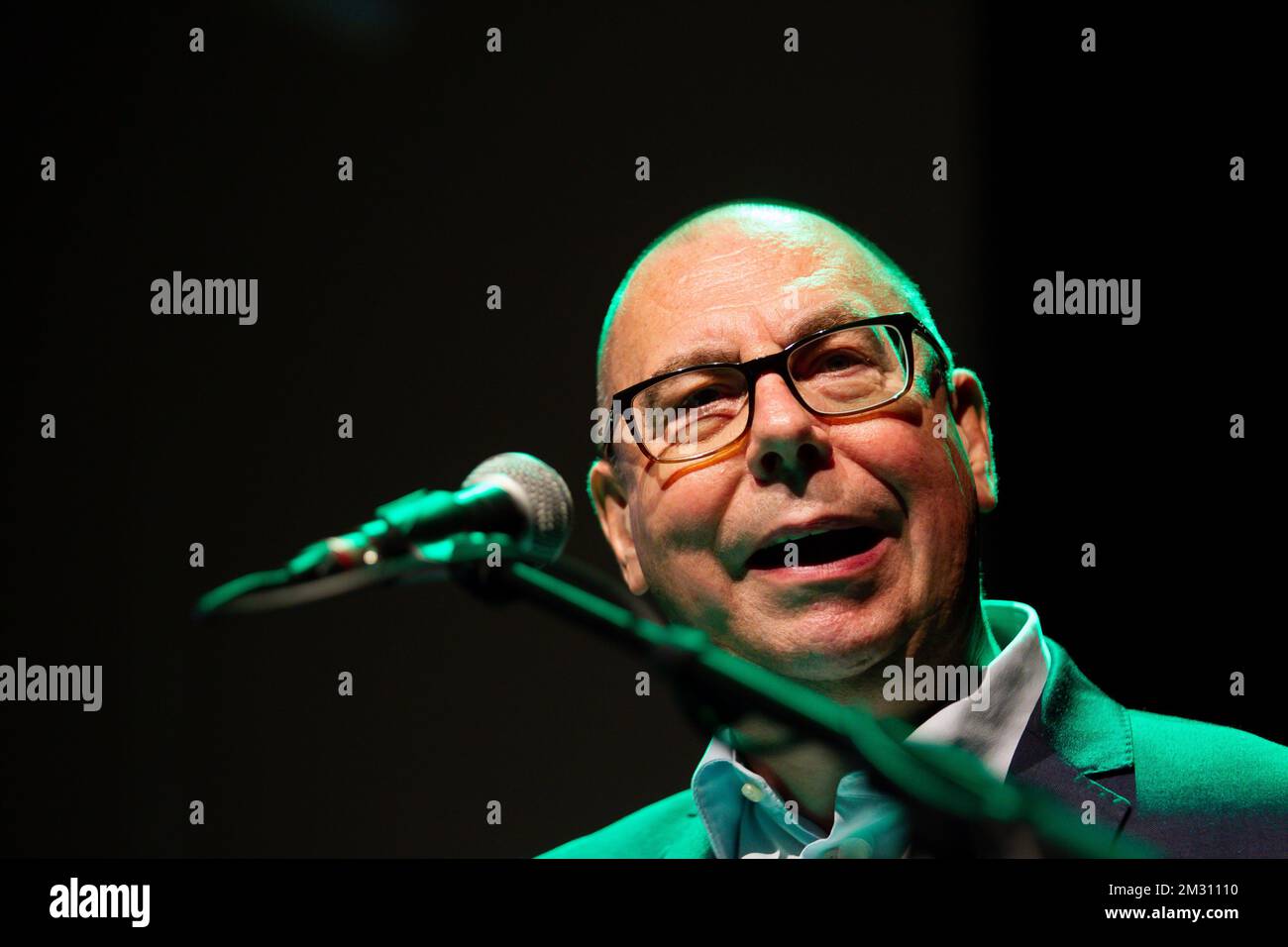 ACV/CSC christian union chairman Marc Leemans delivers a speech at the ...