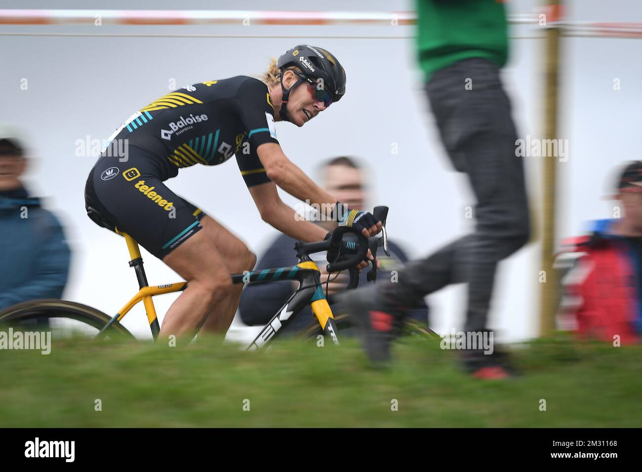 Belgian Ellen Van Loy pictured in action during the women's elite race ...