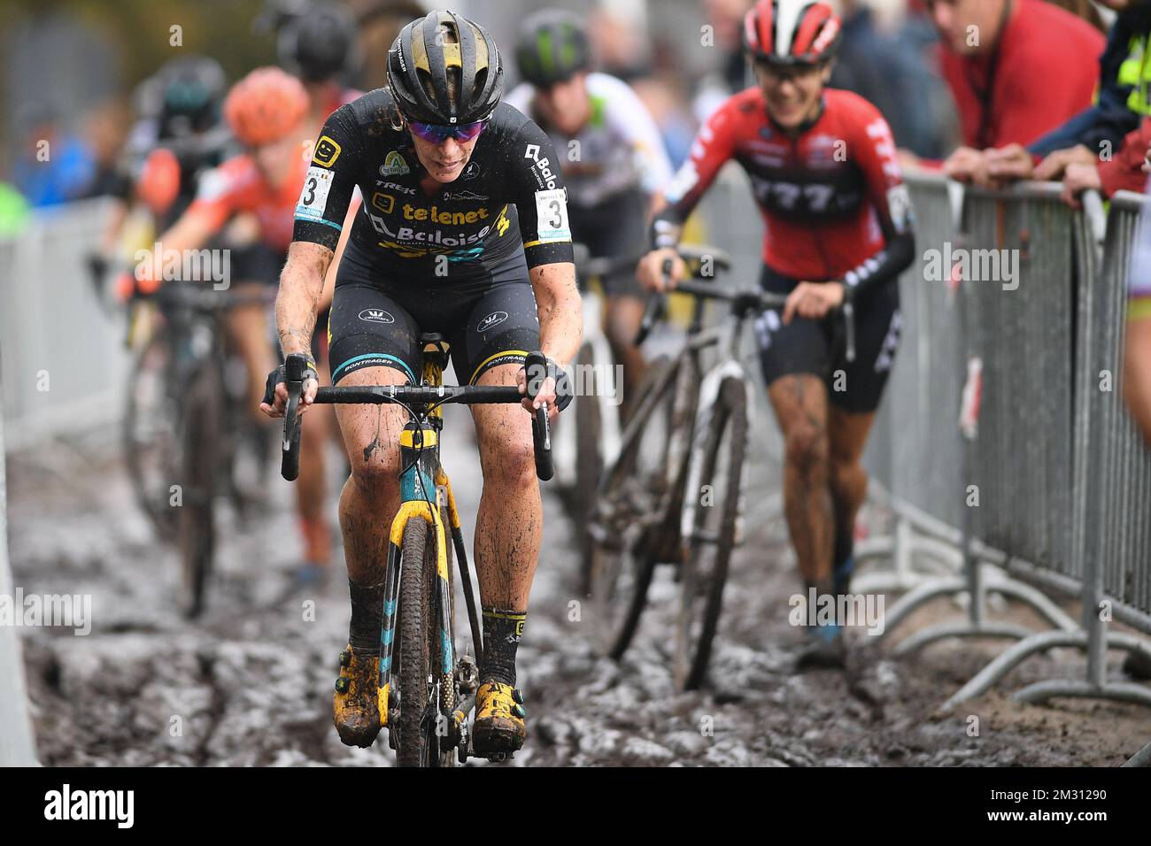Belgian Ellen Van Loy pictured in action during the women's race at the ...