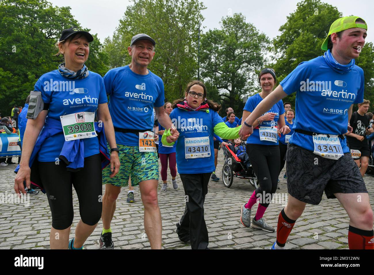 The Handisport competitors at the finish line of the 40th edition of ...